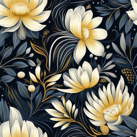 Sgraffito Brush Botanical Bliss Seamless Pattern Design For Download