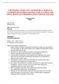CHEMISTRY CHEM 103 LAB REPORT 4 PORTAGE LEARNING WITH PROCEDURES EXPLANATION AND FINAL