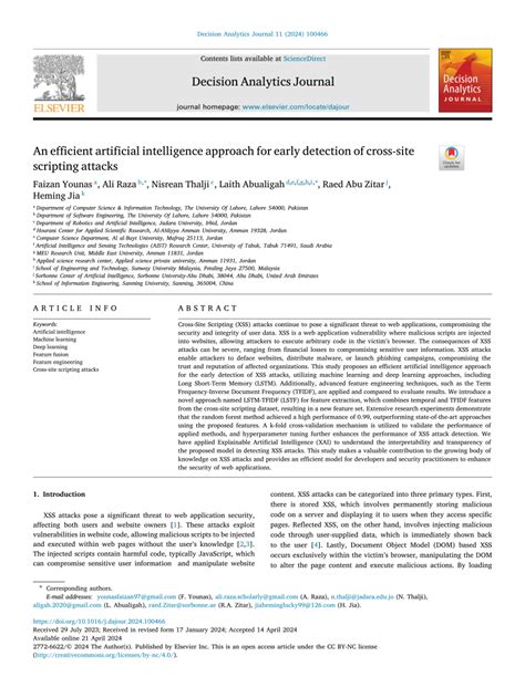 Pdf An Efficient Artificial Intelligence Approach For Early Detection