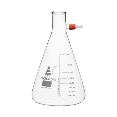 Flask Filtering 5000ml Conical With Integral Side Arm Plastic Scre — Eiscoindustrial