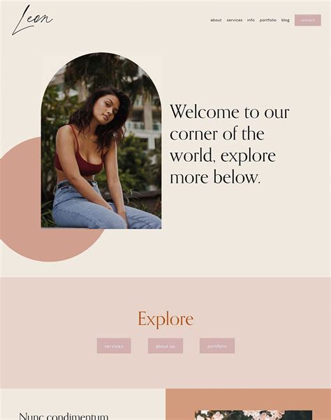 Leon Squarespace 71 Template Kit — Big Cat Creative Squarespace