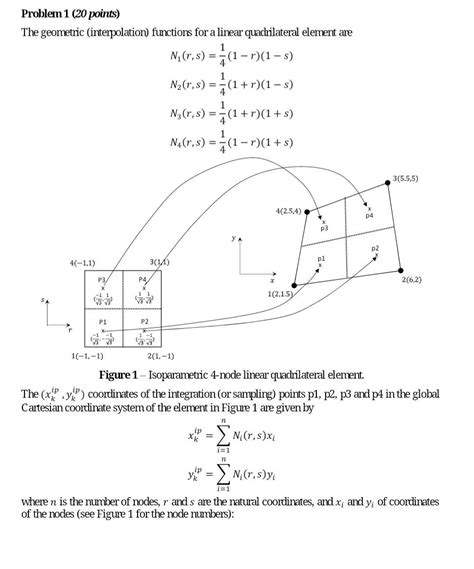 Solved The Geometric Interpolation Functions For A Linear