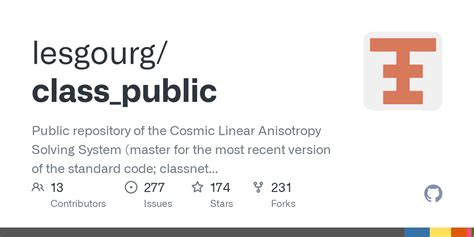 GitHub Lesgourg Class Public Public Repository Of The Cosmic Linear Anisotropy Solving System