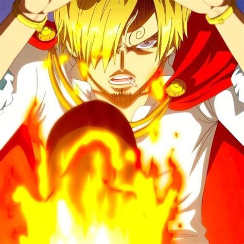 Blonde Haired Anime Character With Fiery Energy One Piece Sanji Pfp