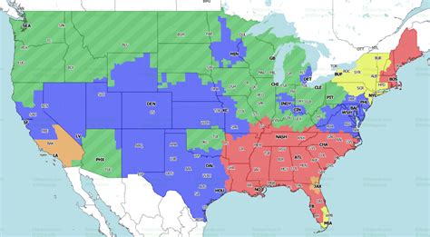 NFL Week 13 Coverage Map TV Schedule For CBS Fox Regional Broadcasts Sporting News