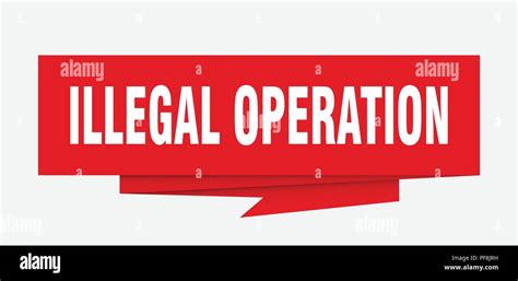 Illegal Operation Sign Illegal Operation Paper Origami Speech Bubble