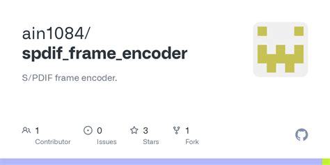 Github Ain1084 Spdif Frame Encoder S Pdif Frame Encoder