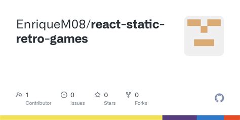 Github Enriquem08react Static Retro Games