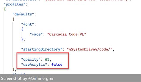Enable Transparent Backgrounds In Windows Terminal