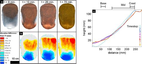 Evolution Of The Surface During Experiment Run 3 A Orthophotos
