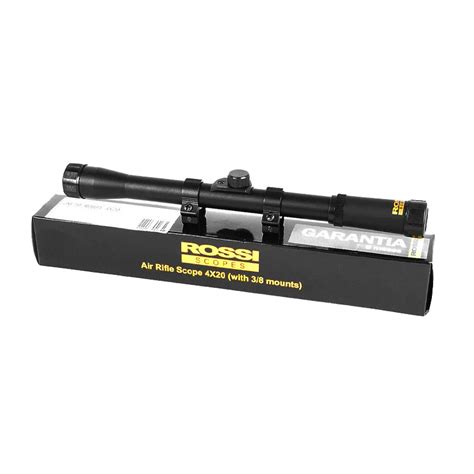 Luneta 4x20 Rossi Mount 38p Para Carabina Espingarda Trilho Em