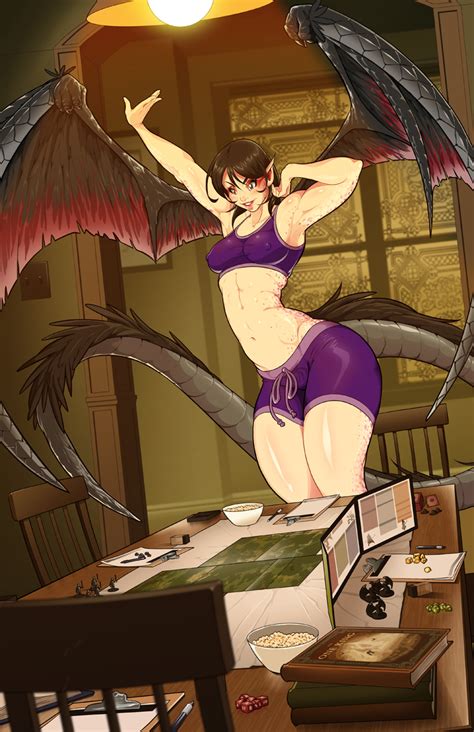 Dragon Girl Monster Girl Fan Commission By Funb0y On Deviantart
