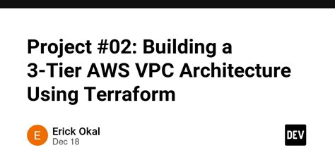 Project 02 Building A 3 Tier Aws Vpc Architecture Using Terraform Dev Community