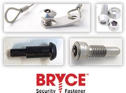 Bryce Custom Security Fastener Manufacturer