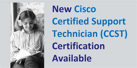 New Cisco Certified Support Technician CCST Certification Available CertDeed
