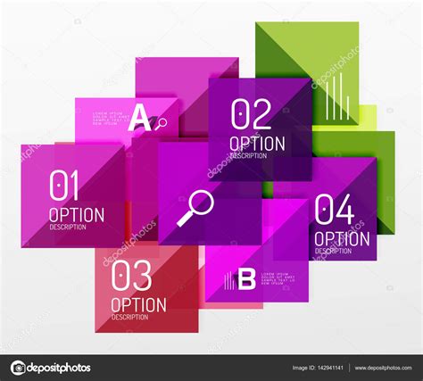 Square Infographic Banner Stock Vector By ©akomov 142941141