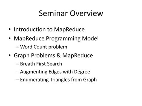 Map Reduce Programming Model To Solve Graph Problems Pptx 3 D
