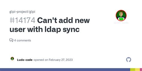 Cant Add New User With Ldap Sync · Issue 14174 · Glpi Projectglpi
