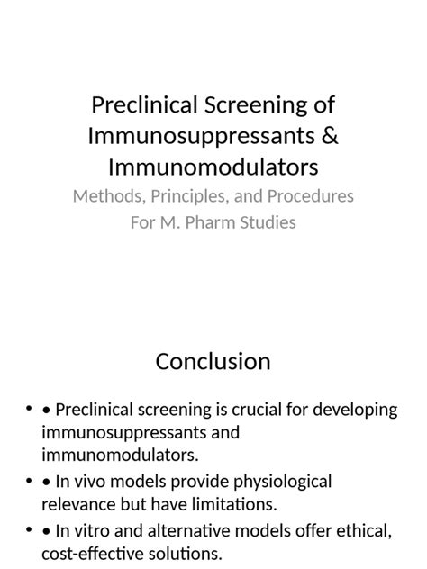 Preclinical Screening Immuno Updated Pdf