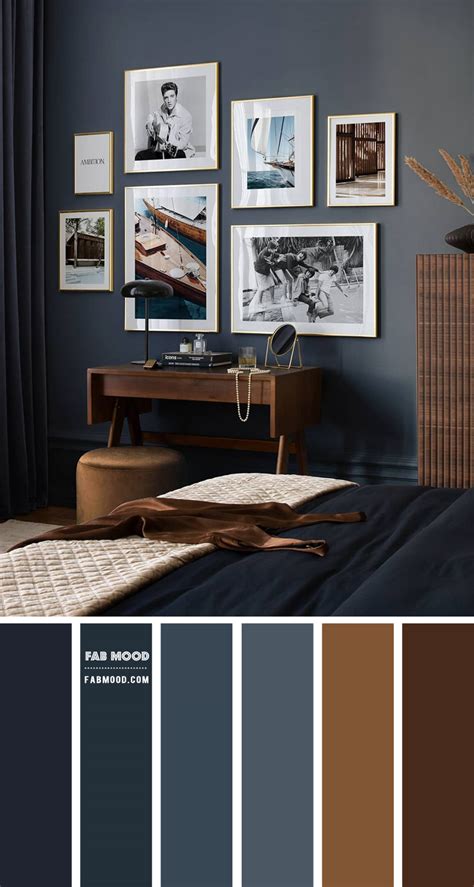 20 Best Bedroom Colour Combination Ideas Navy Blue And Brown