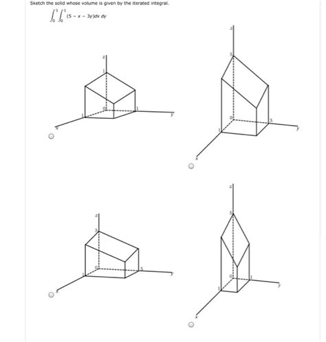 Solved Sketch The Solid Whose Volume Is Given By The Chegg
