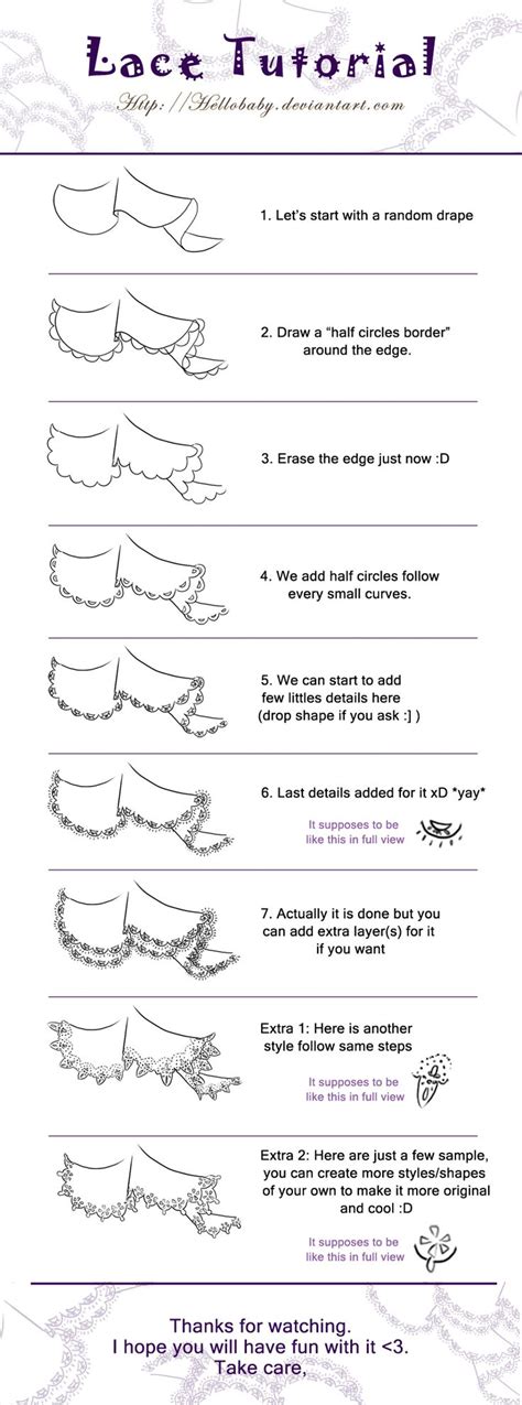 Lace Tutorial By Hellobaby On DeviantArt Lace Drawing Fashion Drawing Tutorial Drawing Tutorial