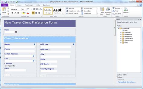Walkthrough Create Form With Infopath And Use It In A Sharepoint 2010