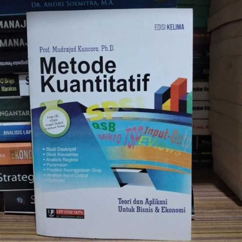 Metode Kuantitatif By Prof Mudrajad Kuncoro Lazada Indonesia