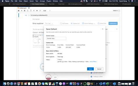 [error analysis] after saving a cohort display a msg bar · issue 242
