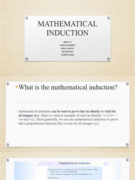 Mathematical Induction Pdf Science And Mathematics