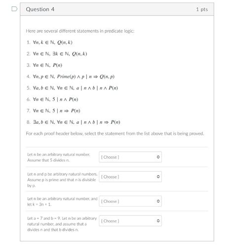 Solved Here Are Several Different Statements In Predicate Chegg