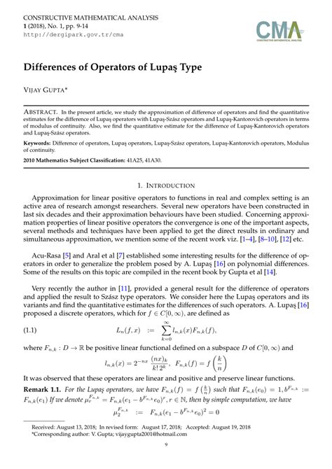 Pdf Differences Of Operators Of Lupaş Type