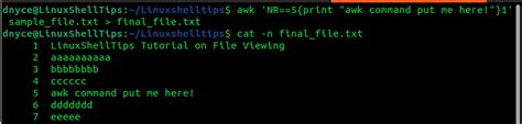 how to insert a line at a specific line number