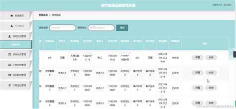 Python计算机毕设（附源码）现代物流运输管理系统（djangomysql57文档）python 源码 物流系统 Csdn博客