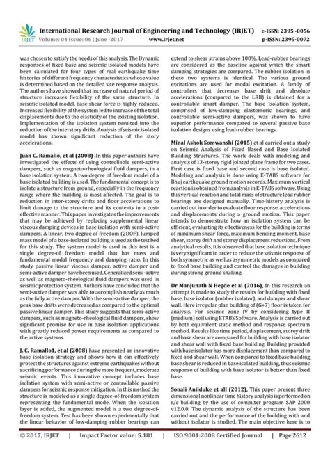 Review On Base Isolated Structures Pdf