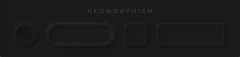 Black Button Neumorphism Design Elements Vector Set Button And Element For UI Web Design Or