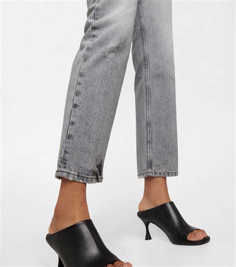 Le High N Tight High Rise Jeans In Grey Frame Mytheresa