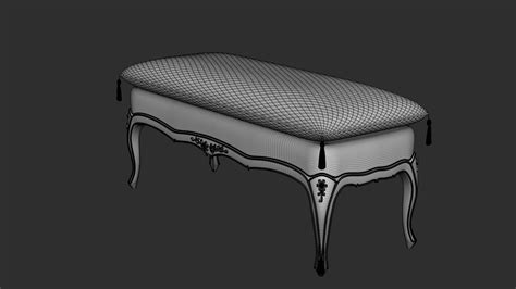 3d French Provincial Rococco Bench Model Turbosquid 2223701