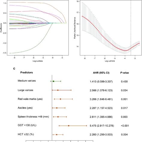 Clinical Characteristics Selection Using The Lasso Cox Regression