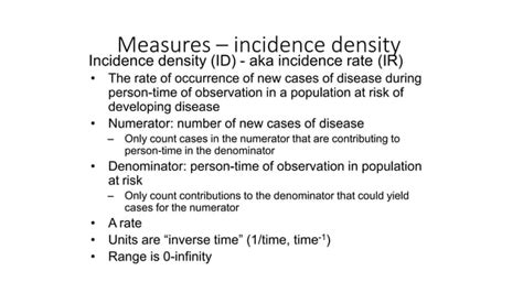 1 5 4 Measures Incidence Incidence Density Pptx