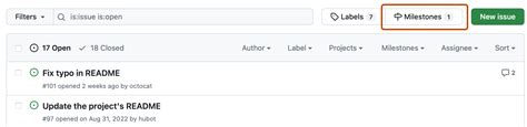 Viewing Your Milestones Progress Github Enterprise Server 315 Docs