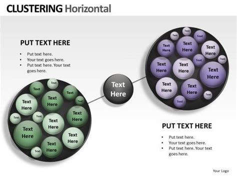 Technology Clustering Horizontal PowerPoint Slides And Ppt Diagram Templates