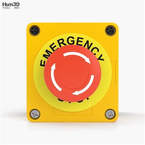 비상 정지 버튼 3d 모델 다운로드 도구 On 비상 정지 버튼 3d 모델 다운로드 도구 On