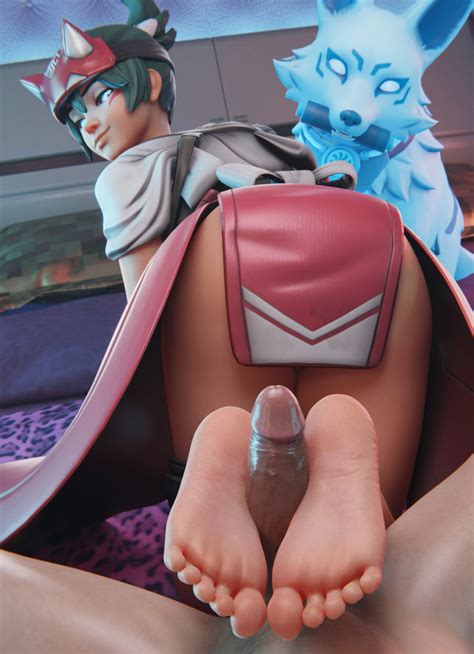 Rule 34 3d Blender Feet Female Foot Fetish Footjob Fox Green Hair