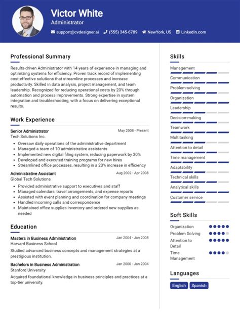 12 Assistant Administrator Cv Examples And Templates For 2024 Cvdesignerai