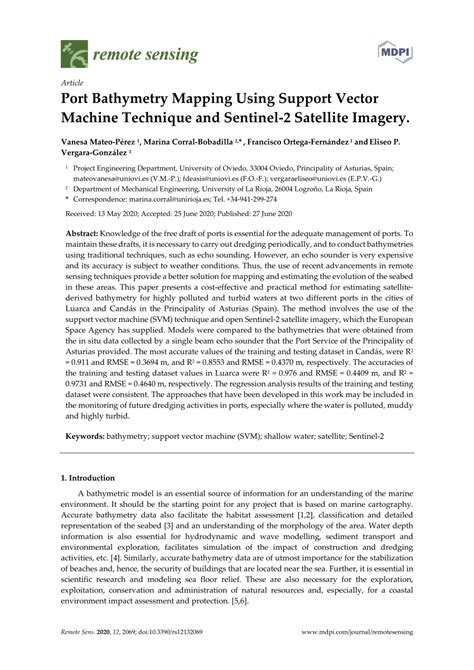 pdf port bathymetry mapping using support vector machine technique