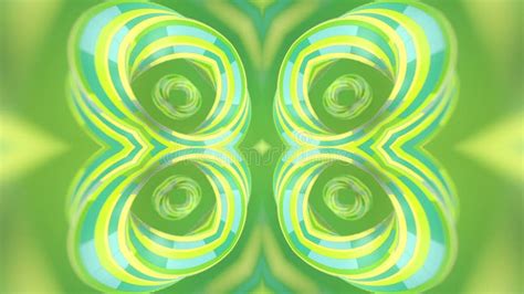 Digital Loop Animation Of Green Colored Impossible Twisted Shapes 3d