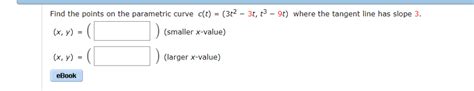 solved find the points on the parametric curve c t 3t2 3t