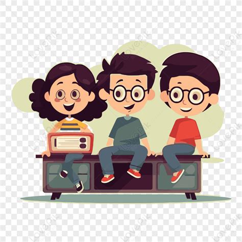 친구 텔레비젼 벡터 상표 클립 아트 만화 Png 일러스트 무료 다운로드 Lovepik