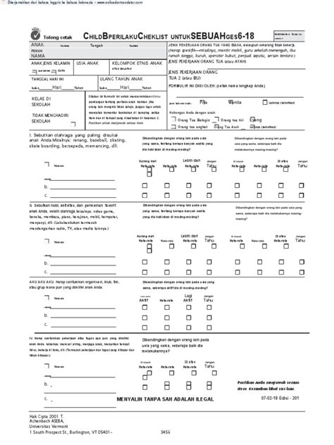 Cbcl 6 18 En Id Pdf